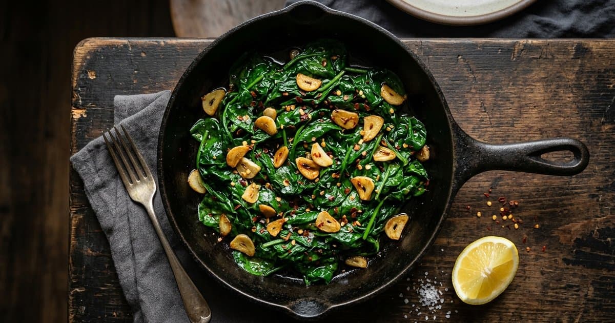Wilted Spinach with Garlic (Easy, Keto, 10 Min)